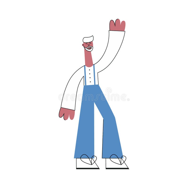 Young Man Wave Goodbye Stock Illustrations – 132 Young Man Wave Goodbye ...