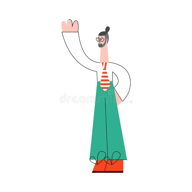 Young Man Wave Goodbye Stock Illustrations – 132 Young Man Wave Goodbye ...