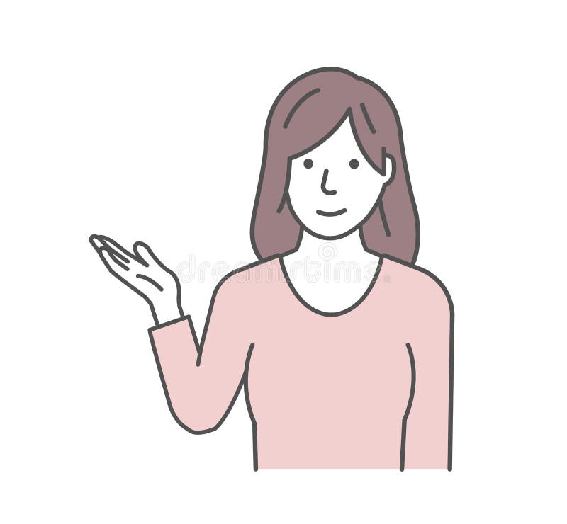 Woman Introducing Stock Illustrations – 243 Woman Introducing Stock ...