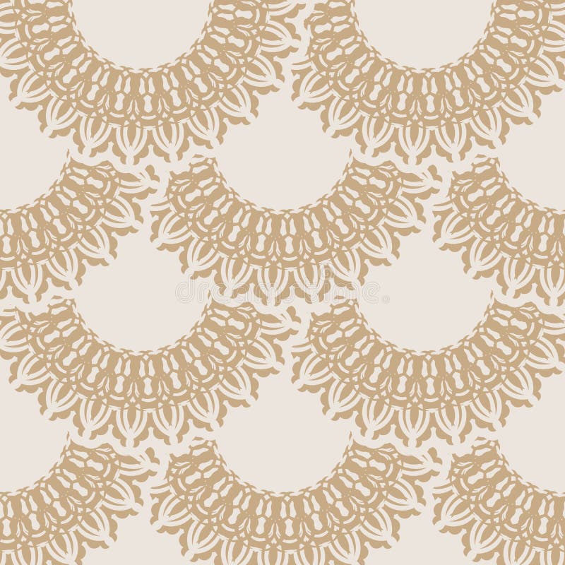 Beige Seamless Pattern with Decorative Ornaments. Good for Covers ...
