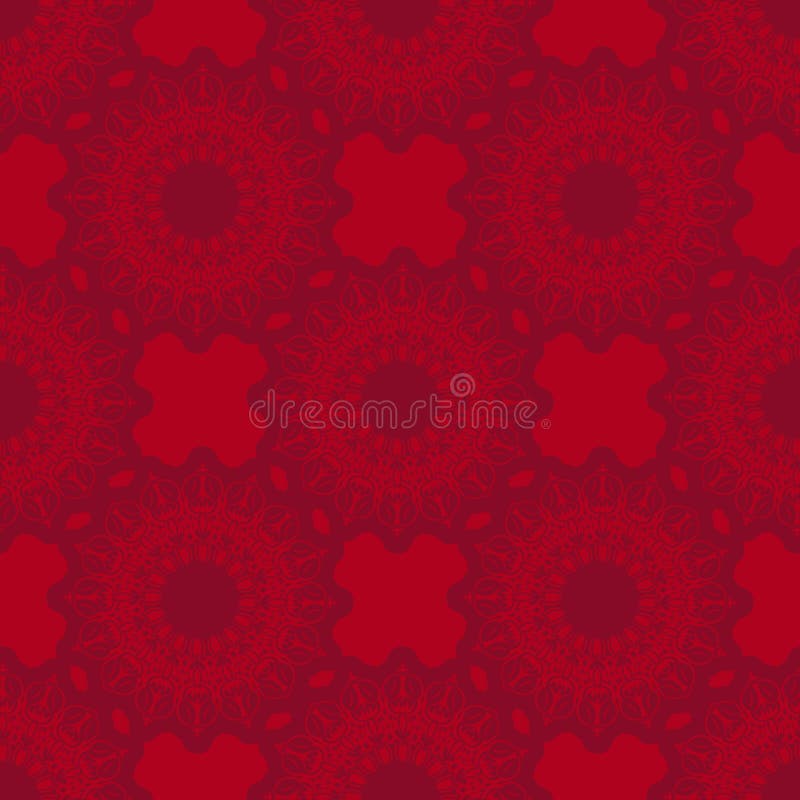 Burgundy Seamless Pattern with Ornament. Vector Illustration. Stock ...