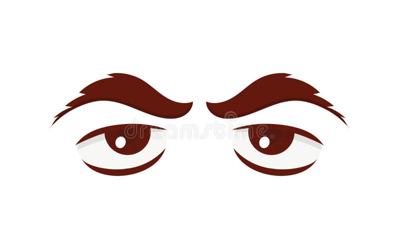 Calm Eyes in Flat Style. Isolated. Vector Illustration. Stock Vector ...