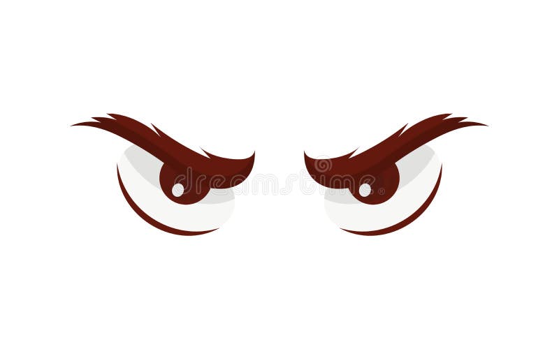 Evil Eyes in Flat Style. Isolated. Vector Illustration. Stock Vector ...
