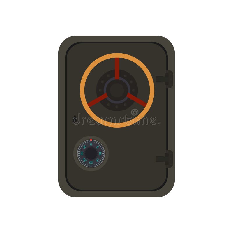 Military Safe. Metal Safe in a Flat Style. Isolated. Vector Stock ...