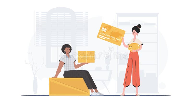 Parcel Delivery. Vector. Cartoon Style. Stock Vector - Illustration of ...