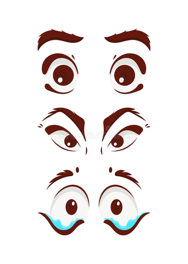 Set of Eyes in Flat Style. Isolated. Vector Illustration. Stock Vector ...