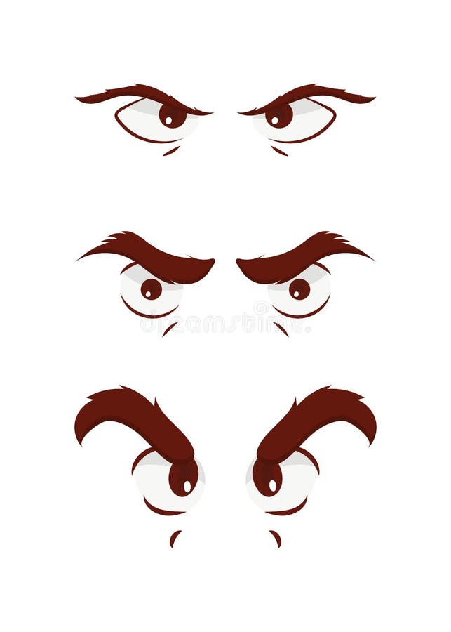 Set of Eyes in Flat Style. Isolated. Vector Illustration. Stock Vector ...
