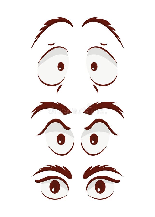 Set of Eyes in Flat Style. Isolated. Vector Illustration. Stock Vector ...