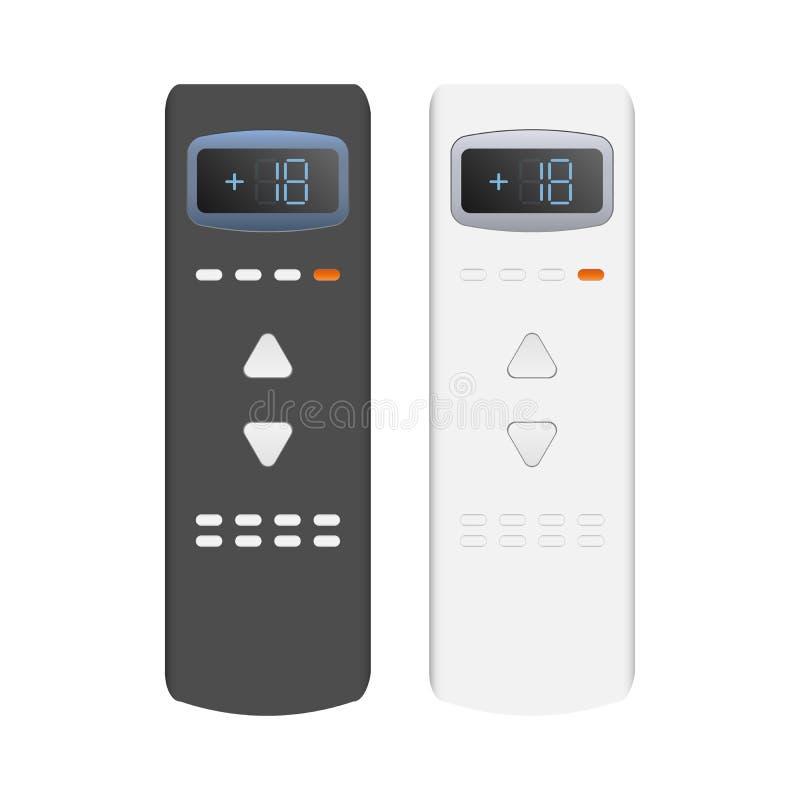 A Set of Remotes from the Air Conditioner 3d. Realistic Vector Remote ...