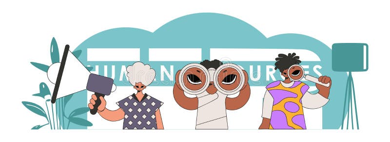 The Topic is HR Workers. a Team Working in the Field of Recruiting ...