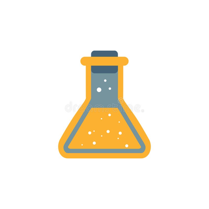 Vector Colored Chemical Flask Icon Stock Vector - Illustration of ...