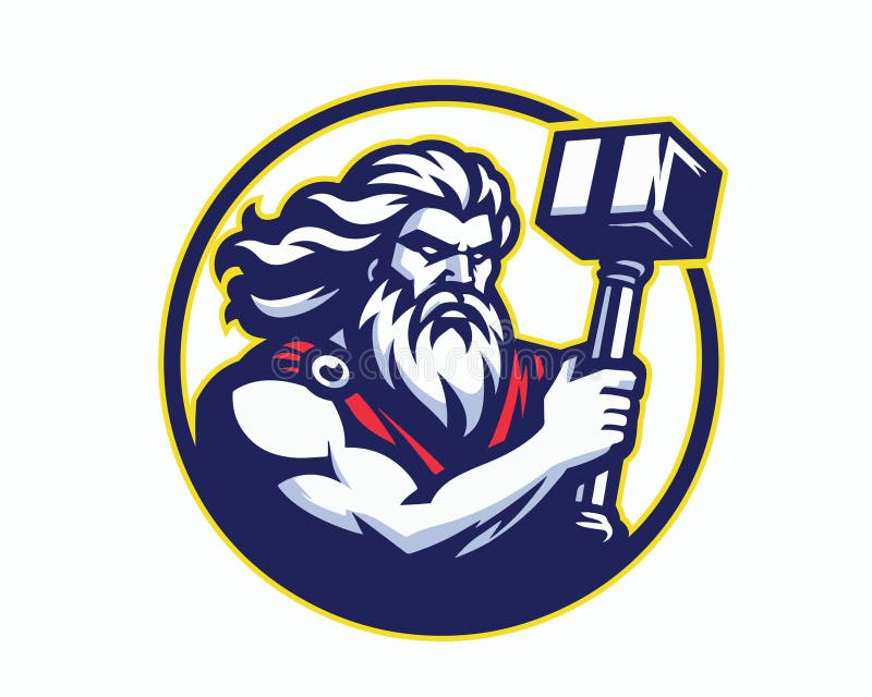 Zeus God of Thunder Logo stock vector. Illustration of zeus - 309855288