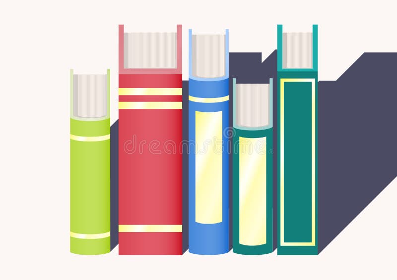 Vector Illustrations of Colorful Books Stock Vector - Illustration of ...