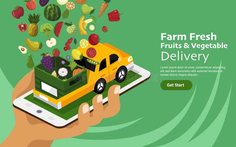 Fruit Delivery Application 02 Stock Vector - Illustration of package ... Fruit Delivery Application 02 Stock Vector - Illustration of package ...