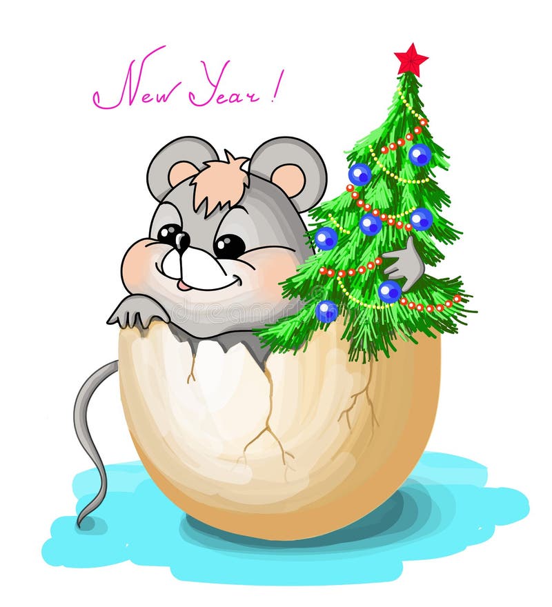 Vector Illustrations of Cute Mouse in Cheese,east Stock Vector ...