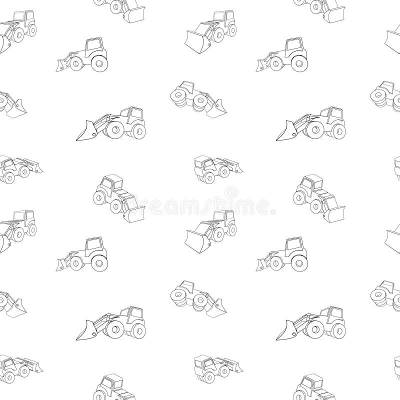 Vector Illustrations of a 3D Tractor Stock Illustration - Illustration ...