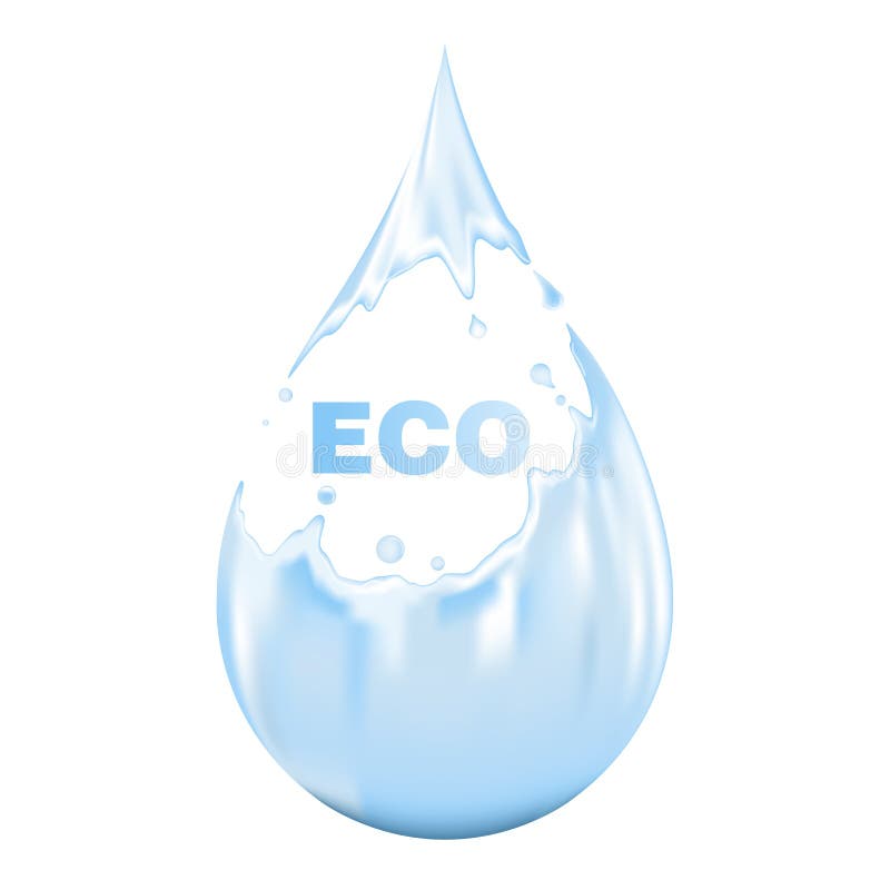 Vector Illustrations of Drop Shape on White Background. EPS 10 Stock ...