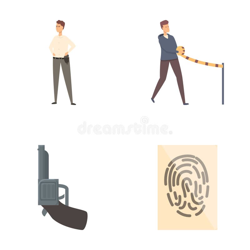 Set of Security and Identification Icons Stock Vector - Illustration of ...