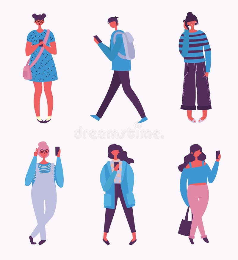 Set of Vector Illustrations of Different Activities People Stock Vector ...