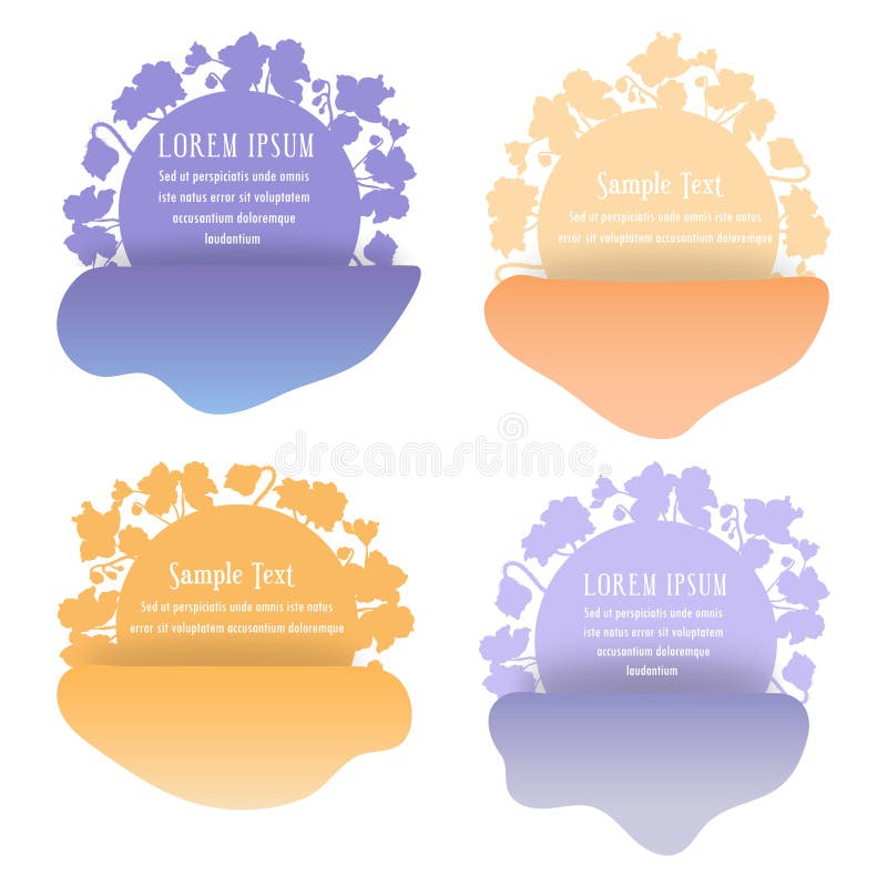 Vector Illustrations for Floral or Herbal Products Stock Vector ...