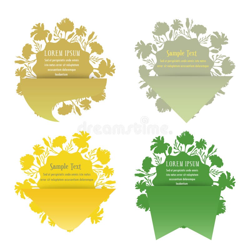 Vector Illustrations for Floral or Herbal Products Stock Vector ...