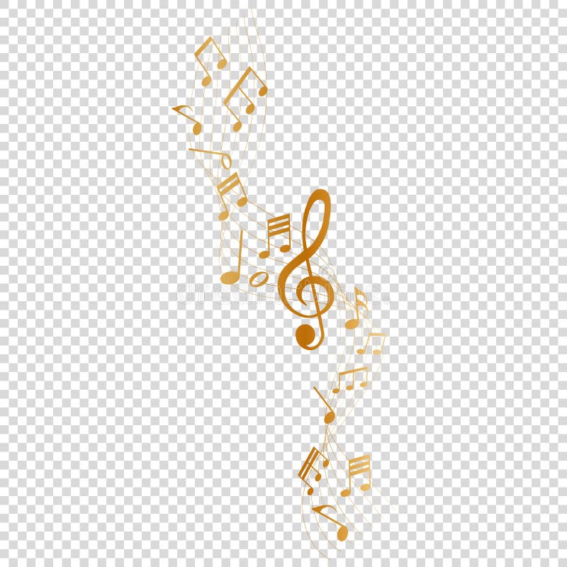 Vector Illustrations of Golden Musical Notes Stock Vector ...