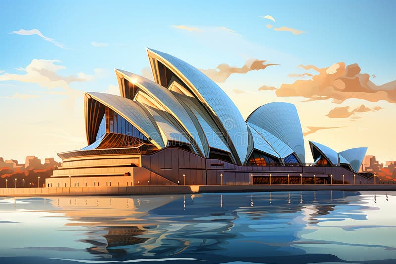 Vector Illustrations of Modern Landmarks Eiffel Tower, Paris and Sydney ...