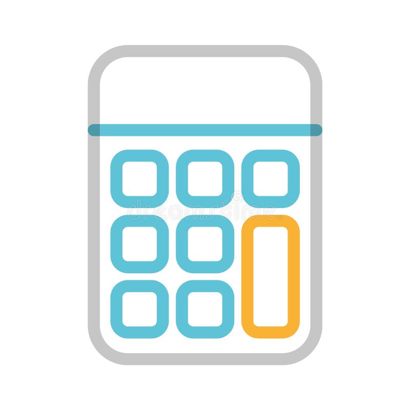 Vector Illustrations: Stylized Drawing of a Calculator Stock Vector ...