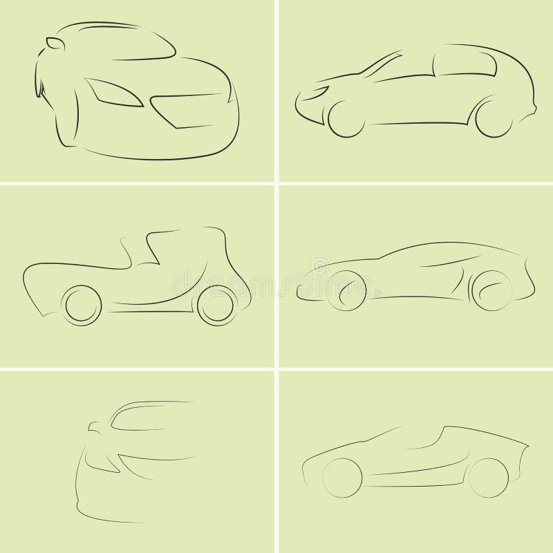 Vector Illustrations on the Theme Car Stock Vector - Illustration of ...