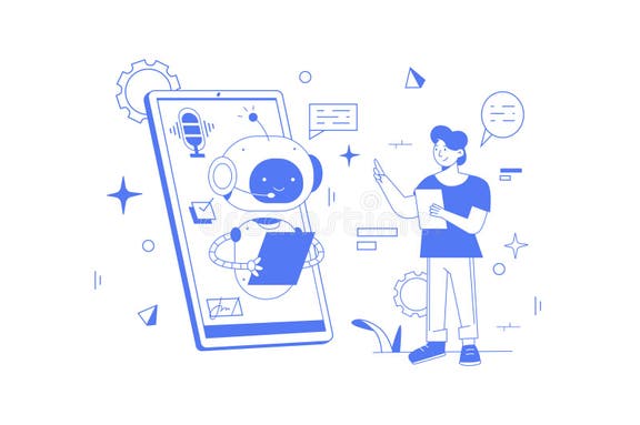 Vector IllustrationSmartphone Voice Application Abstract Concept Vector ...