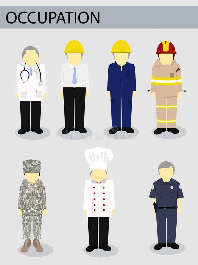 Vector Illustrator Job Occupation Work Concept Stock Vector ...