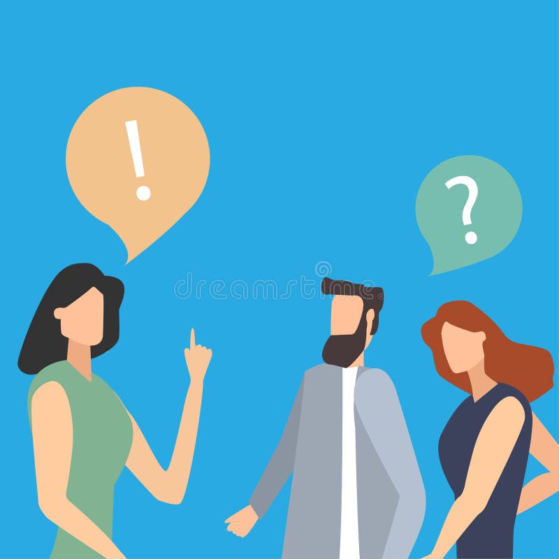 Vector Illustrator, Two People Talk, Boss is Angry Over Employee Stock ...