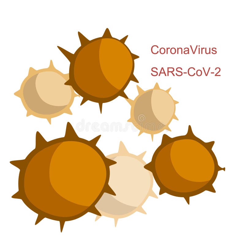 Vector Image of Abstract Virus Bacteria on a White Background Stock ...