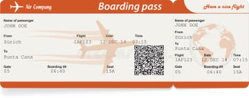 Vector Image of Airline Boarding Pass Ticket Stock Vector ...