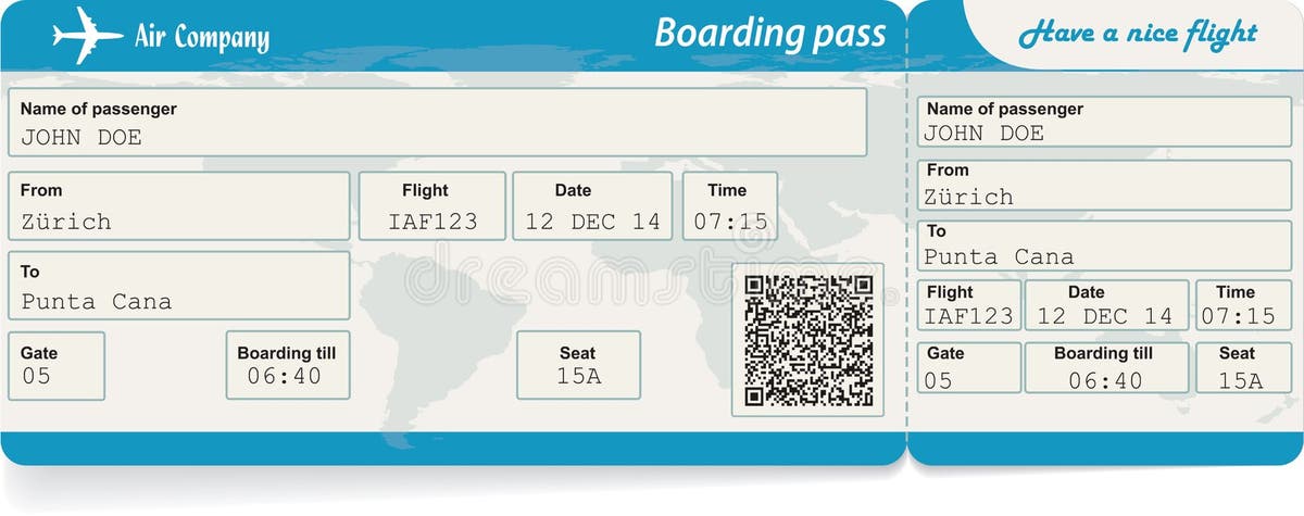 Airline Ticket Boarding Pass Vector Stock Illustrations – 8,005 Airline ...