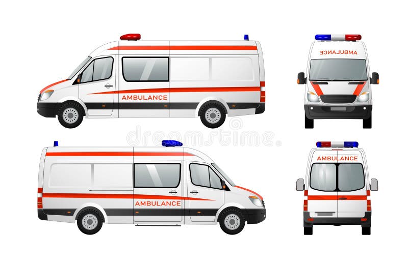 Vector Image of an Ambulance. Car Branding Mockup Stock Vector ...