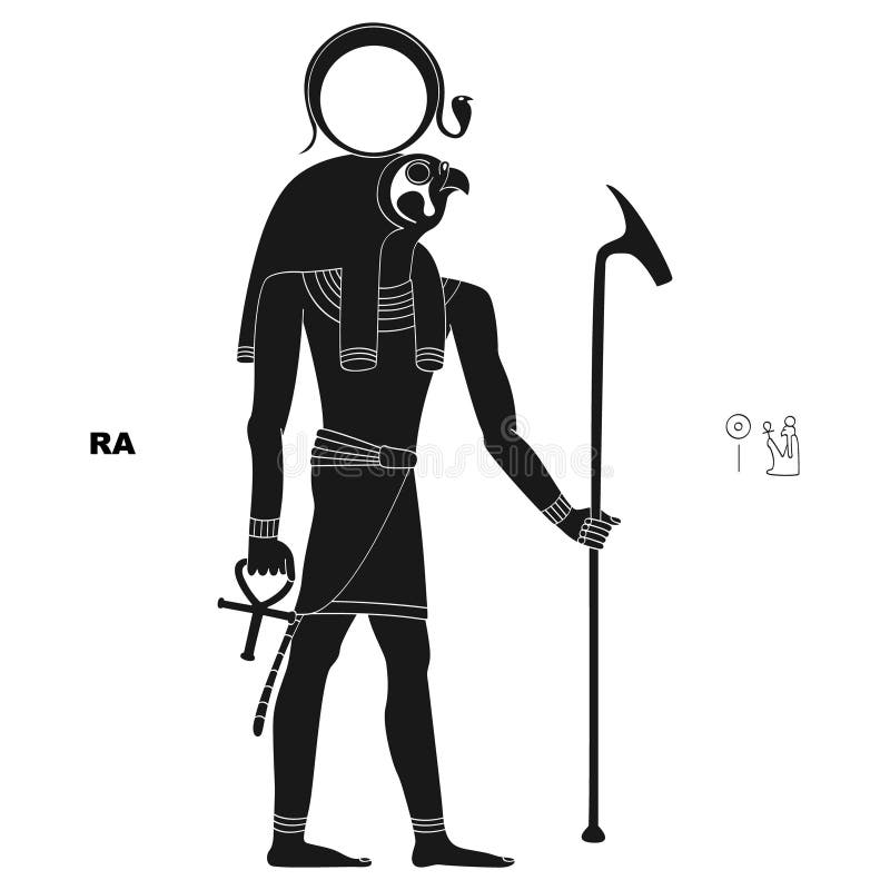Vector Image with Ancient Egyptian Deity Ra Stock Vector - Illustration ...