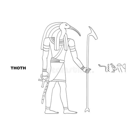 Vector Image with Ancient Egyptian Deity Thoth Stock Vector ...