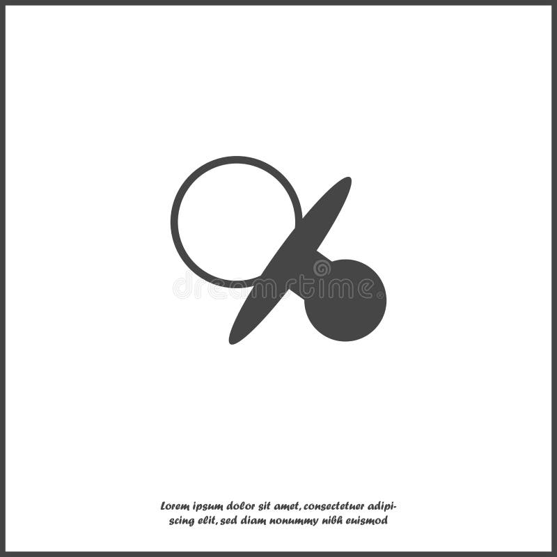 Vector Image of Baby Pacifier. Vector Pacifier Illustration Icon on ...