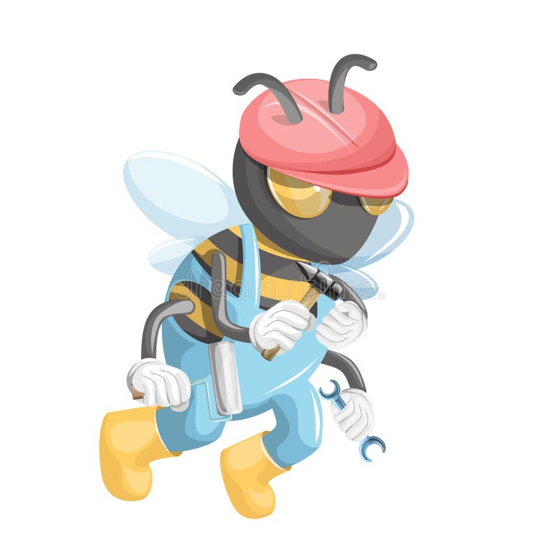 Bee Cartoon Hammer Stock Illustrations – 30 Bee Cartoon Hammer Stock ...