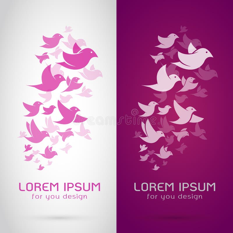 Vector Image of an Bird Flock Design Stock Vector - Illustration of ...