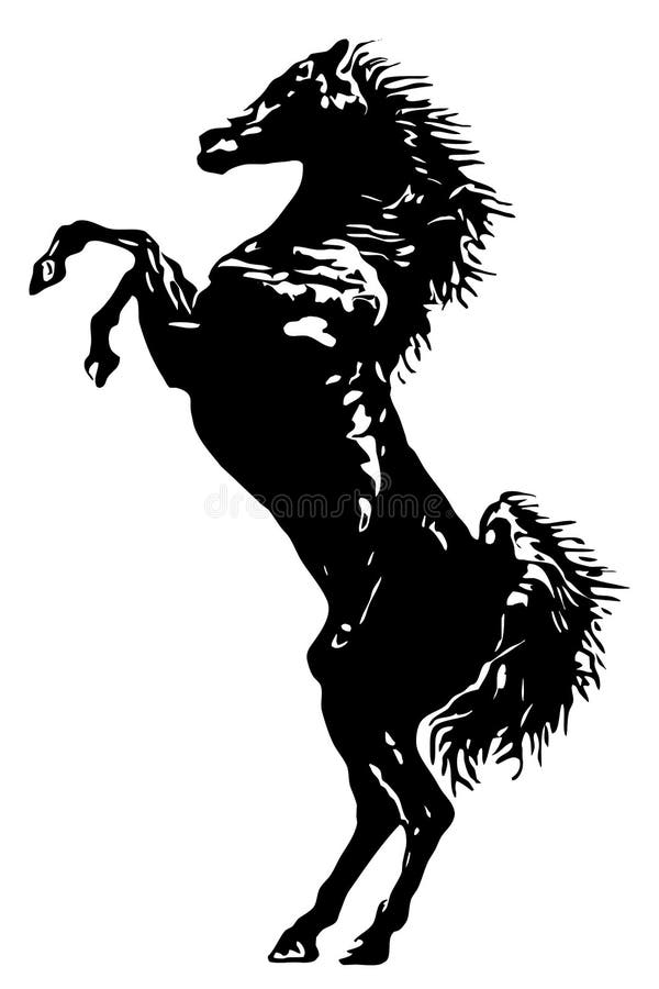 Vector Image of a Black Horse on White Background. for Use As Icons or ...