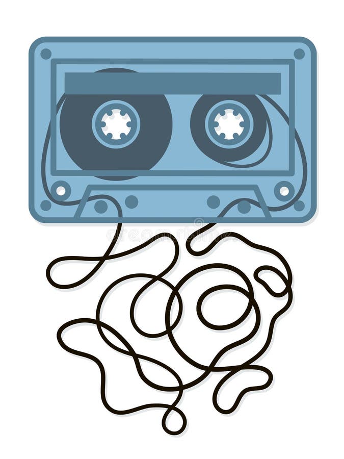 Broken Cassette stock vector. Illustration of graphic - 3144537
