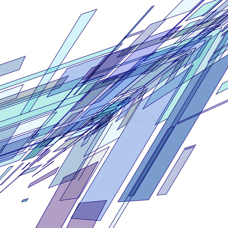 Vector Image of Blue Geometric Shapes. Stock Vector - Illustration of ...