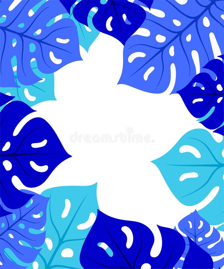 Vector Image of Blue Leaves Stock Vector - Illustration of shades ...