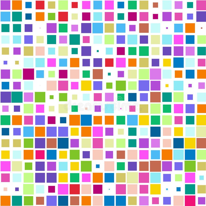 Vector Image of a Bright Colorful Squares on a White Background. Stock ...