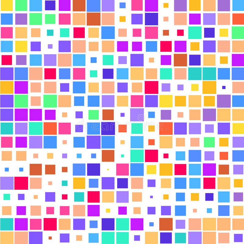 Vector Image of a Bright Colorful Squares on a White Background. Stock ...