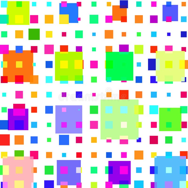 Vector Image of a Bright Colorful Squares on a White Background. Stock ...