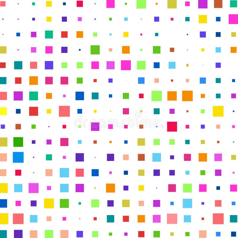 Vector Image of a Bright Colorful Squares on a White Background. Stock ...