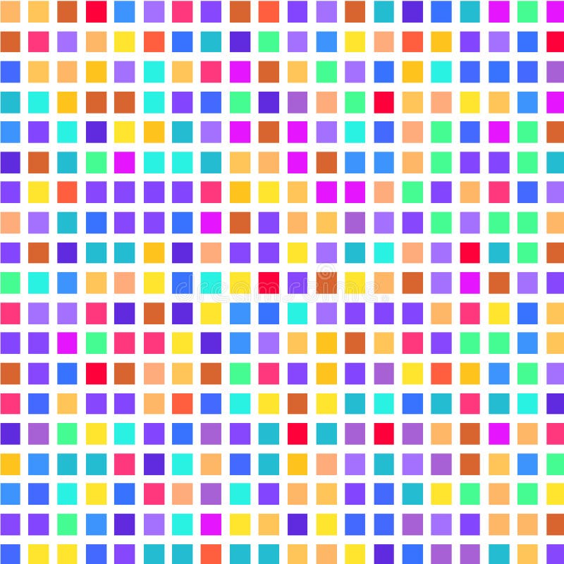 Vector Image of a Bright Colorful Squares on a White Background. Stock ...